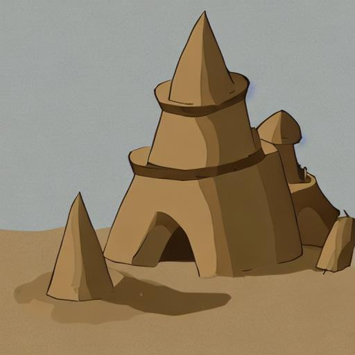 beach with a sandcastle. In anime style | OpenArt
