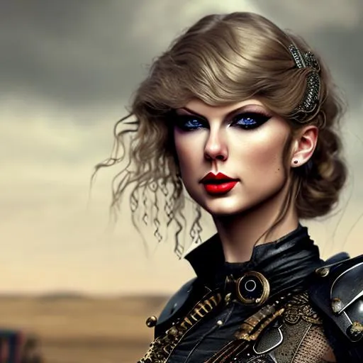 taylor swift as mad max, steampunk dark fantasy, su... | OpenArt
