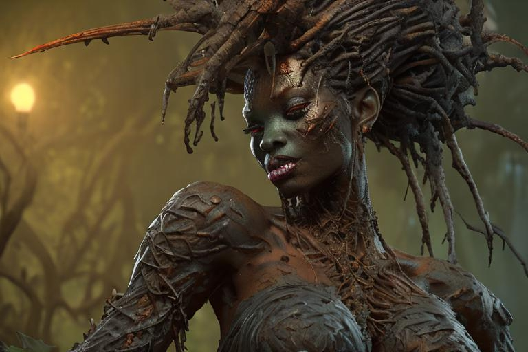 full body voodoo swamp queen highly detailed body an... | OpenArt