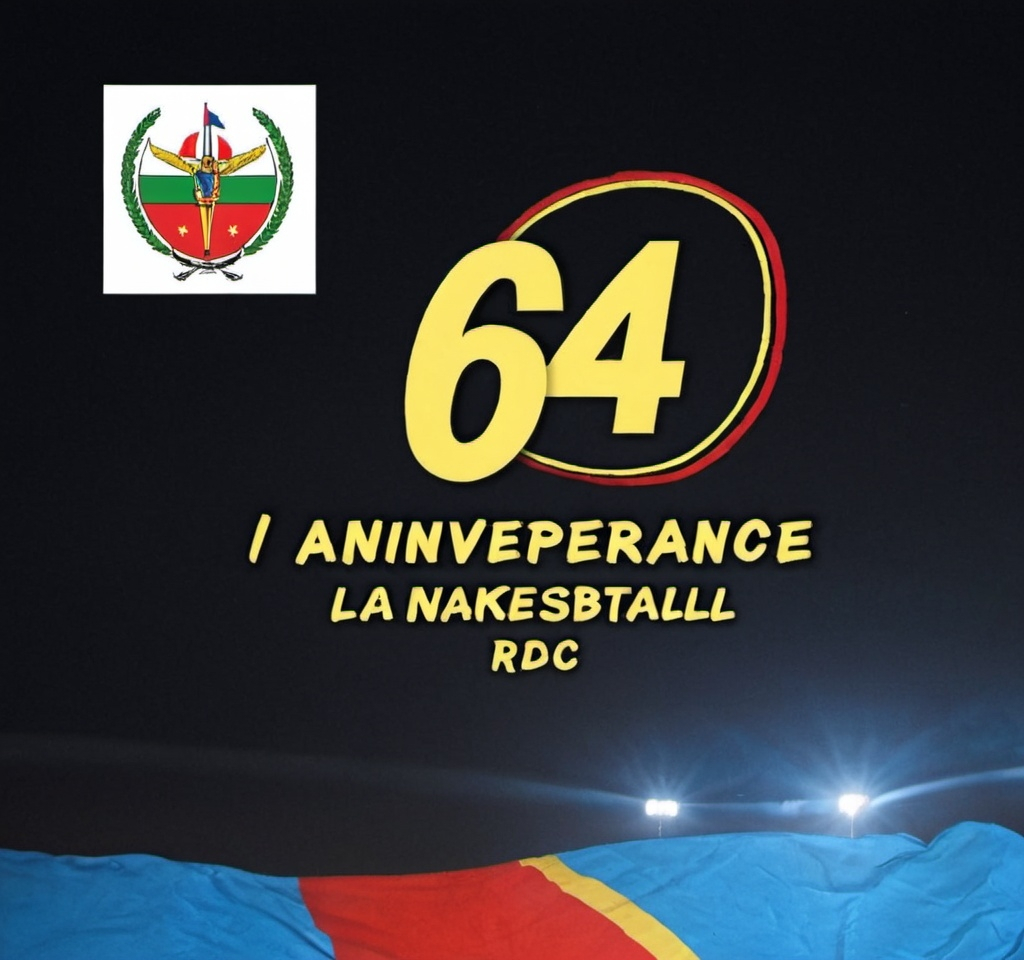 Affiche 64e anniversaire de l’indépendance de la RDC...