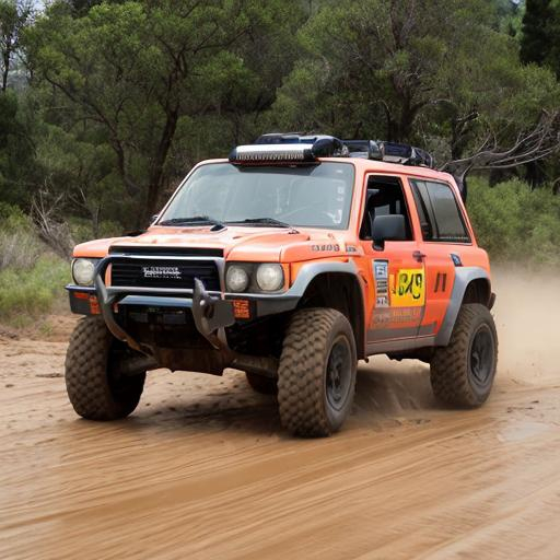 wide angle, low camera angle, full shot, 4WD, rally... | OpenArt