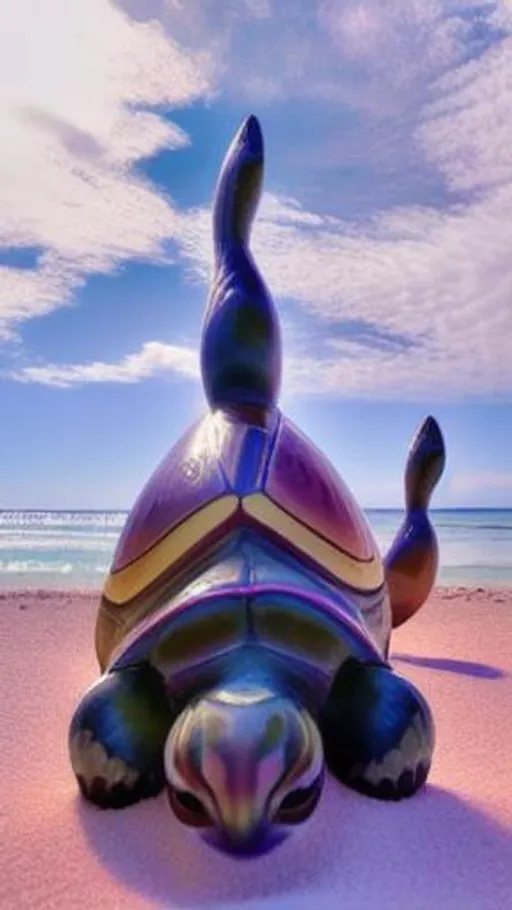 Breathtakingly beautiful image of baby turtles on a... | OpenArt