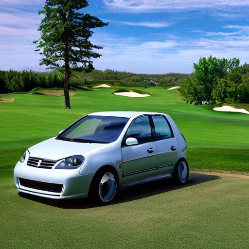 Car on a golf course | OpenArt