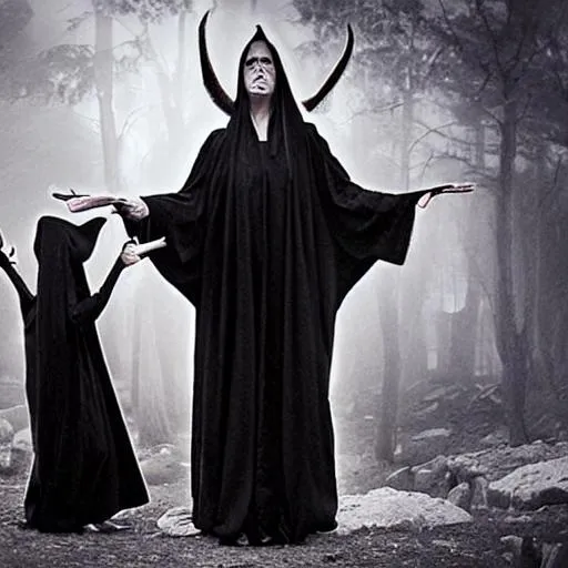 Extremely detailed Image of a satanic cult member Da... | OpenArt