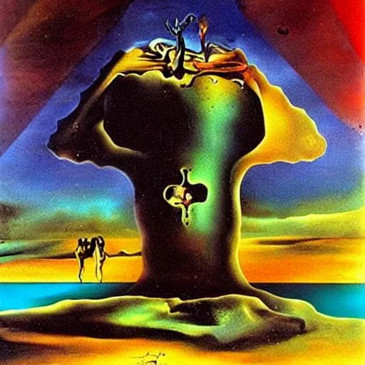 Salvador Dali's Painting of the 666, Epstein Island,...