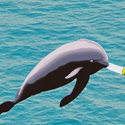 Dolphin Smoking weed in a plane