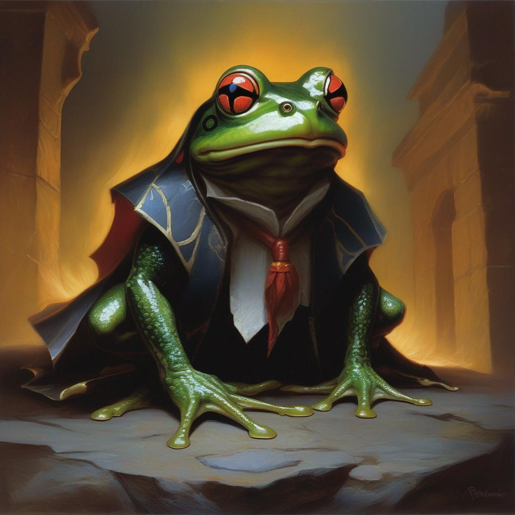 frog demon, style of demon, by Greg Rutkowski, by To... | OpenArt