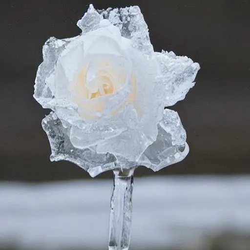 An ice rose.
