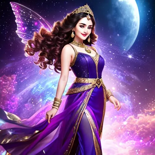 full body portrait of {{ hania amir }} wearing a neb... | OpenArt