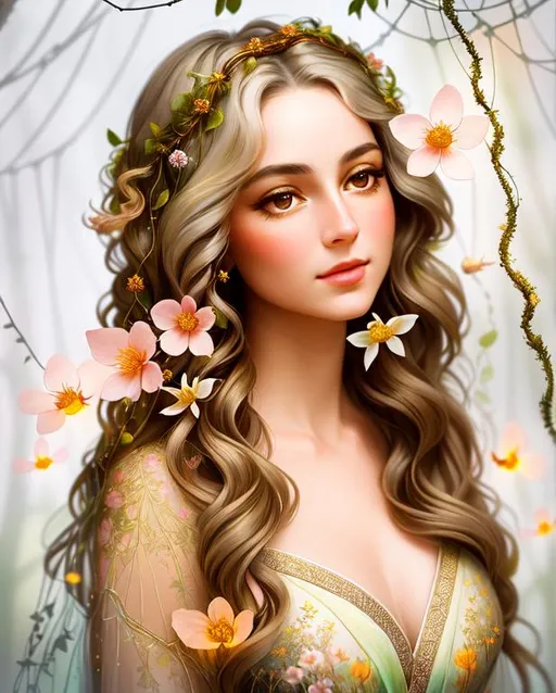 Front View Painting Of A Beautiful Girl Style Of Fr OpenArt front-view-painting-of-a-beautiful-girl-style-of-fr-openart