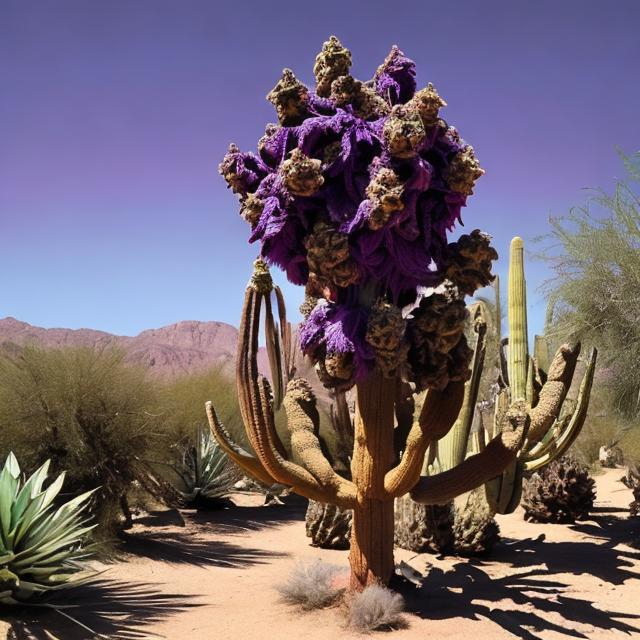 giant, marijuana tree, giant purple buds, exotic bud... | OpenArt