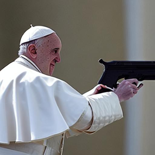 the pope with a glock
