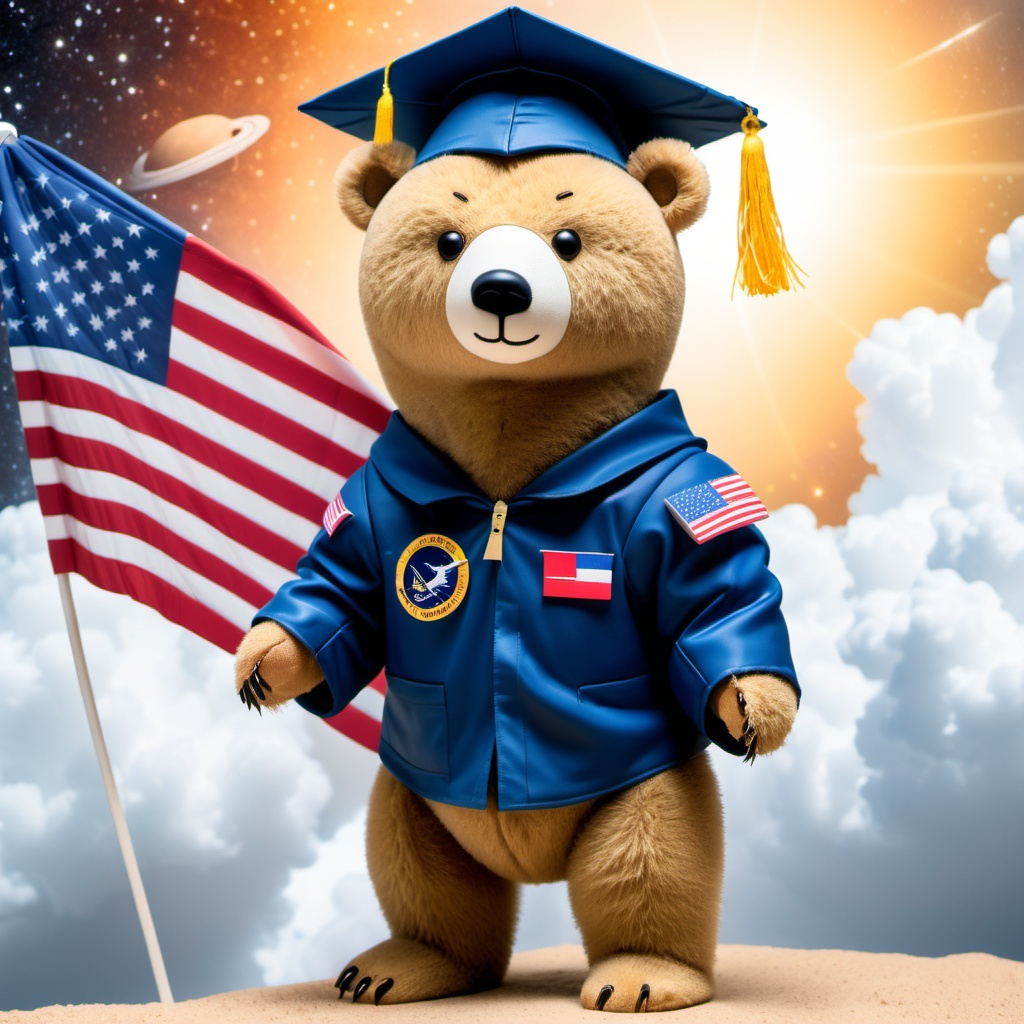 graduation bear leading american colonization in the...