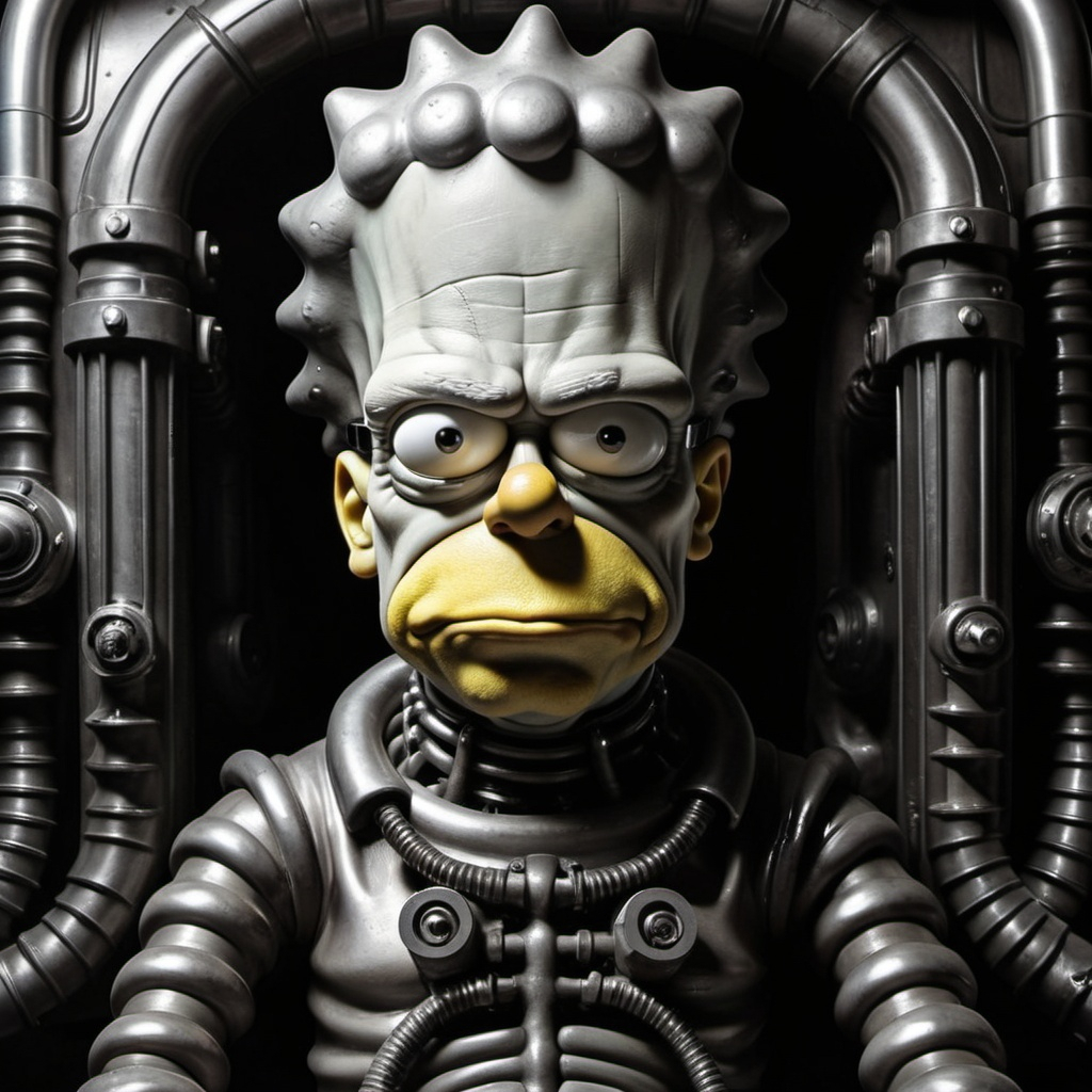 bart simpsons by Hans Ruedi Giger