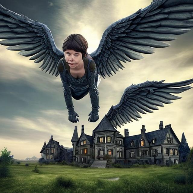 An alternate reality with houses that have wings