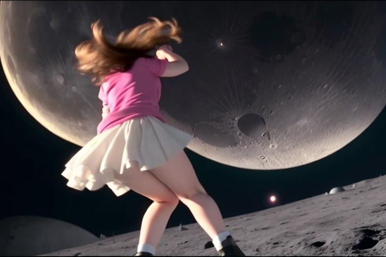 Girl fart destroys moon