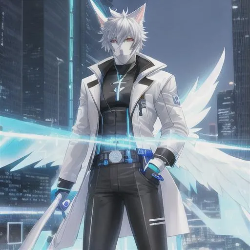 a male protogen fursona, well drawn, masterfully dra... | OpenArt