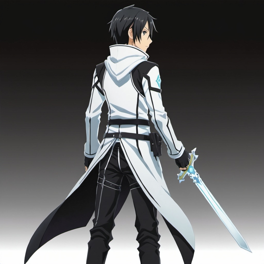 Kirito from sword art online backside, make his outf...