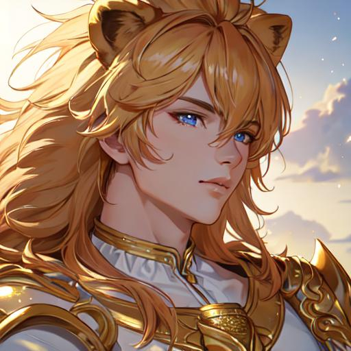 Leo The Lion zodiac as a male human, 8k, UHD, hig...