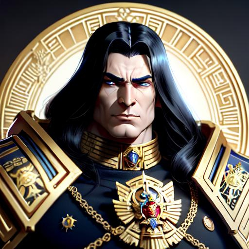 Excellent painted portrait of the God Emperor of Ma... | OpenArt