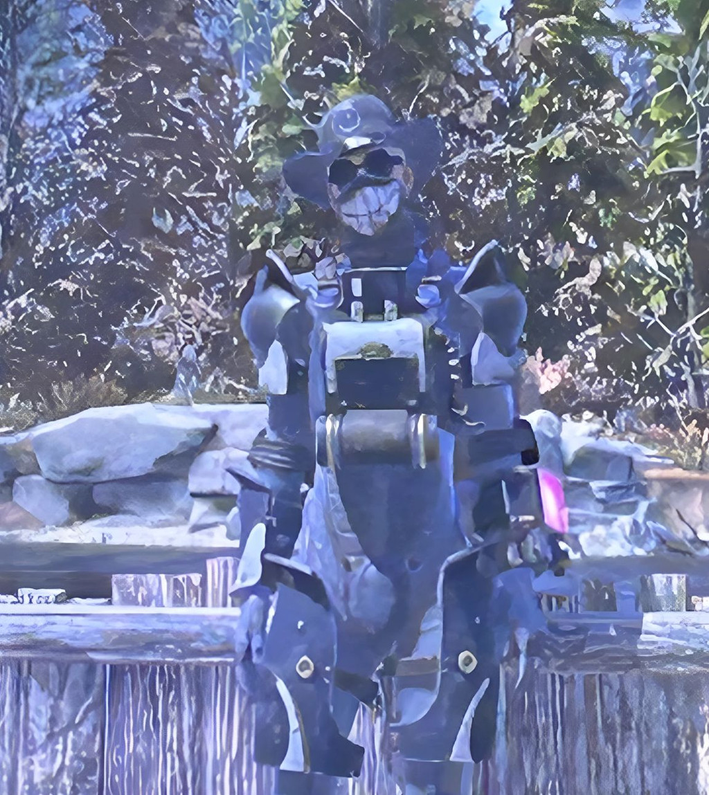 Fallout 76 black sheriff hate, face mask with smile...
