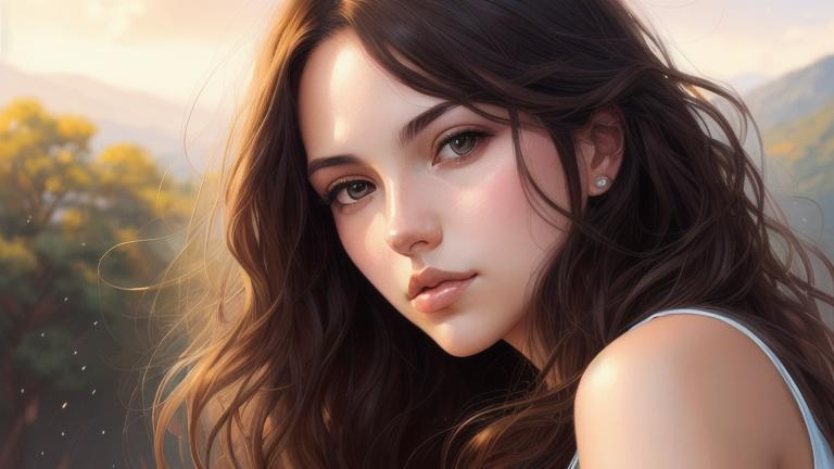 Closeup face portrait of a Lisa Minci, smooth soft s... | OpenArt