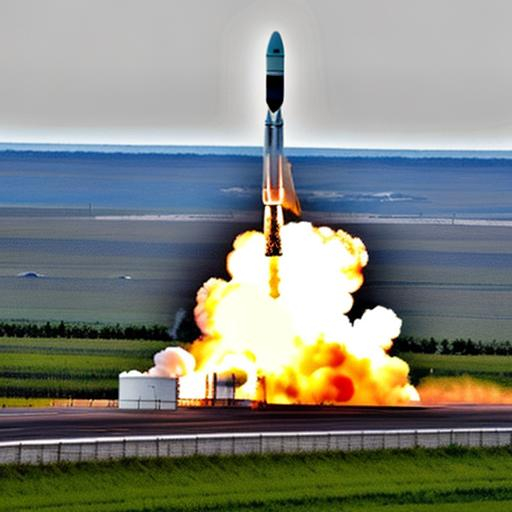 Vladimir Putin riding a nuclear missile in the air