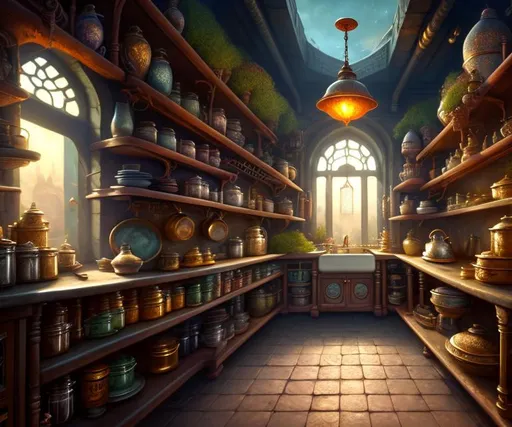 antique store inside items concept art close up sket... | OpenArt