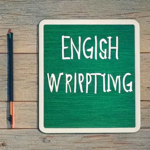 English words writing language text