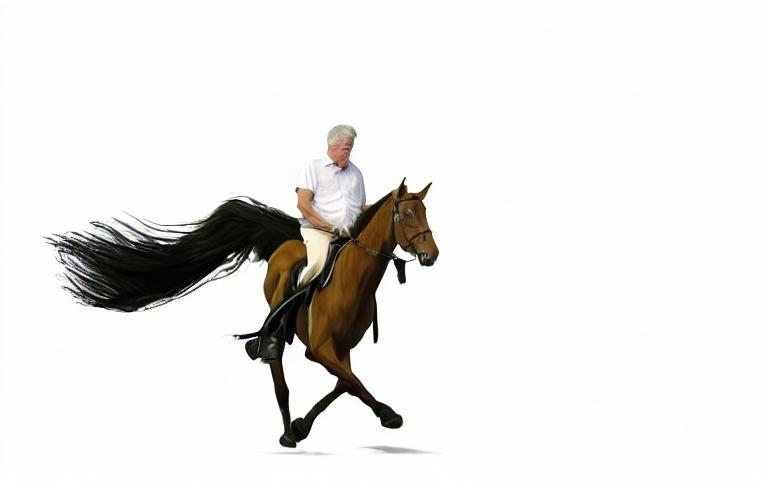 Bill Clinton riding a horse | OpenArt