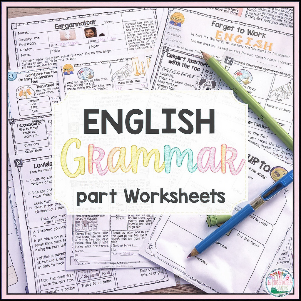 Bundle of English grammar worksheets and workbooks