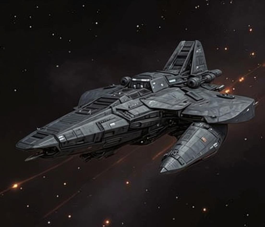 Show these two fleets locked in space combat with ea...