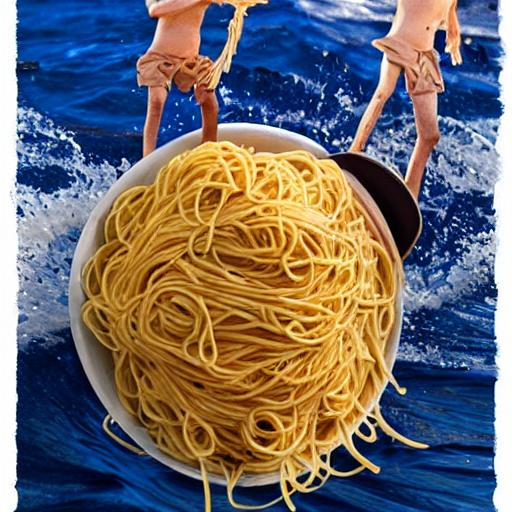 Spaghetti monsters surfing | OpenArt