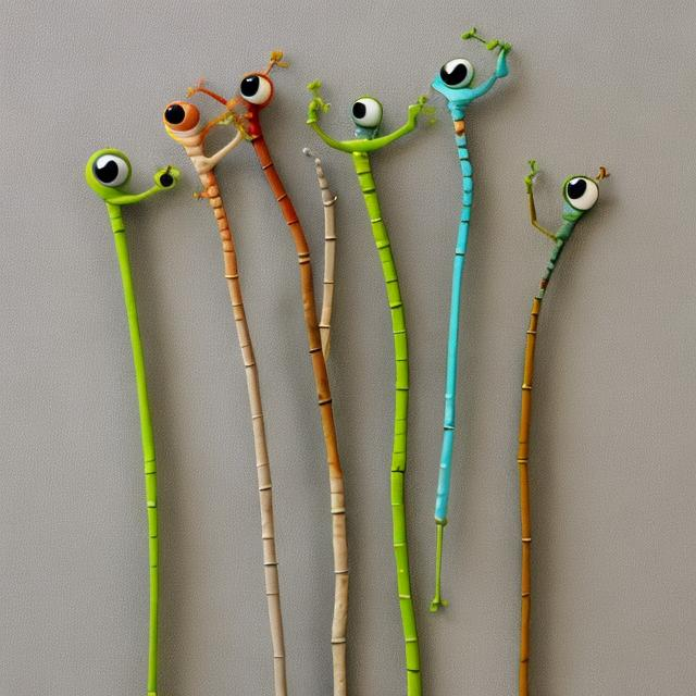 A Line Of Dancing Stick Bugs