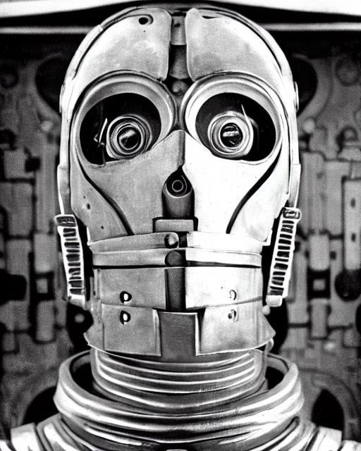 Cyberman, creepy, black and white, 1960s