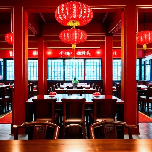 View inside a chinese restaurant, glen garry glenn r... | OpenArt