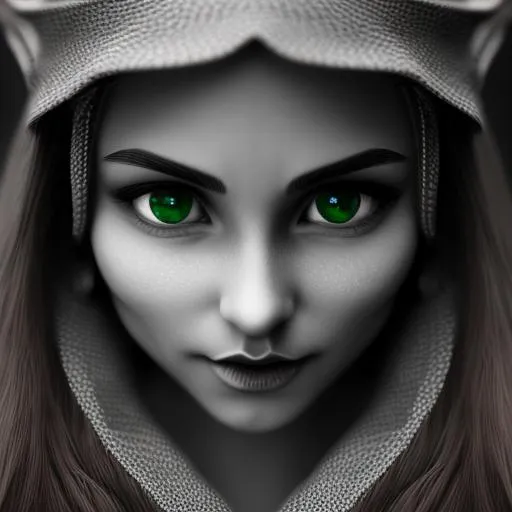 Closeup face portrait of an elf, smooth skin, normal...