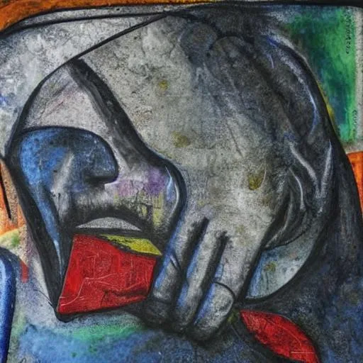 abstract art that represents the pain and struggles... | OpenArt