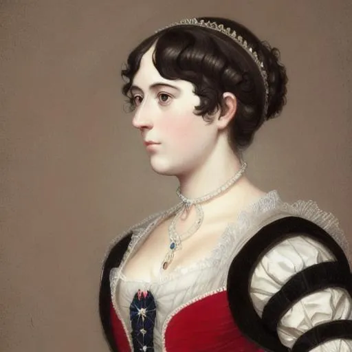 ultra-realistic photography of Queen Hortense Eugéni...