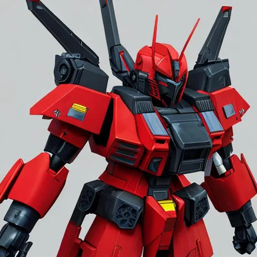 matte black gundam zero with red glowing eyes | OpenArt