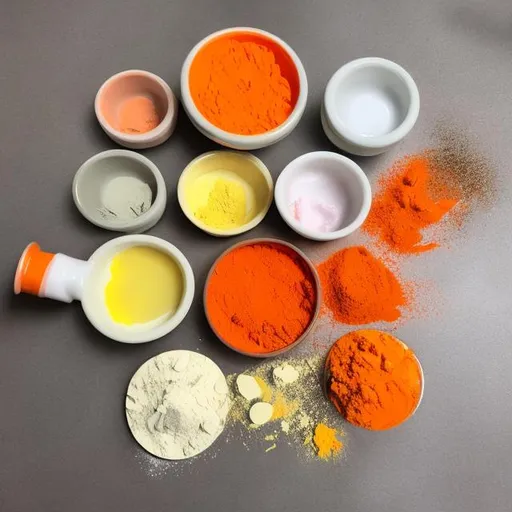 pigments of powder glaze for ceramic in orange