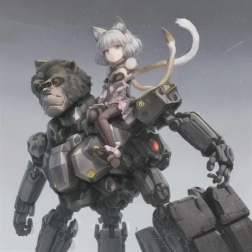 anime robot bunny girl, robot bunny body suit | OpenArt