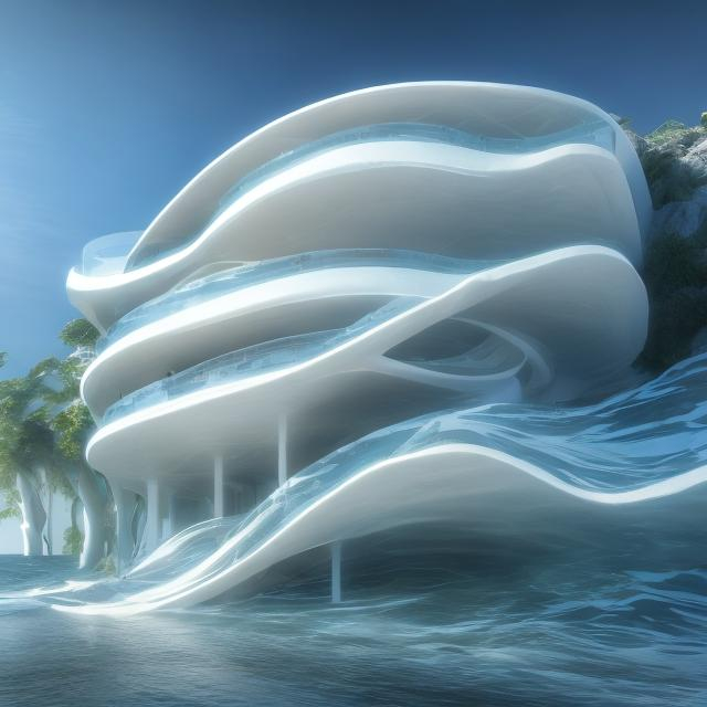 Building with wave concept architecture