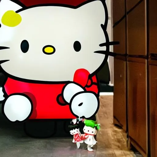 hello kitty in backrooms eating pasta | OpenArt