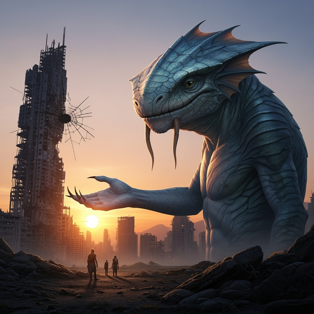 anthropomorphic catfish inspired / reptile/fish alie...