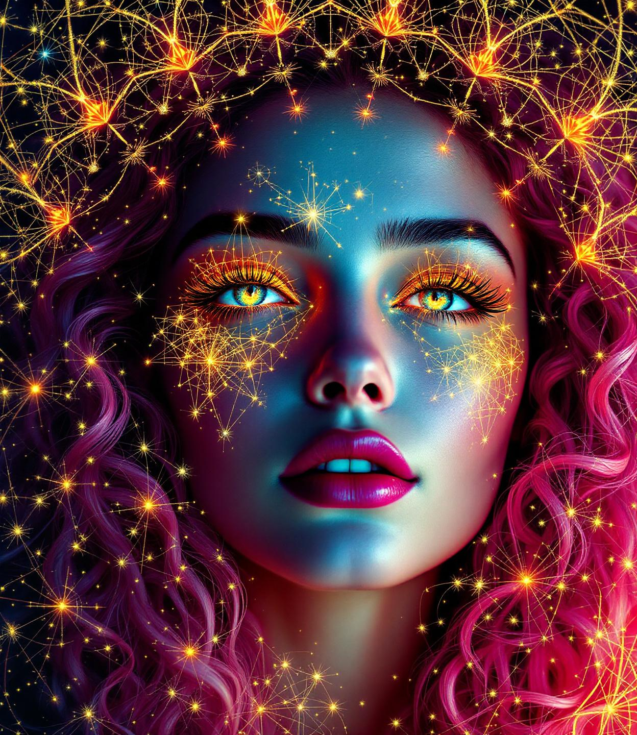 Her face is a modular masterpiece—cheekbones traced...