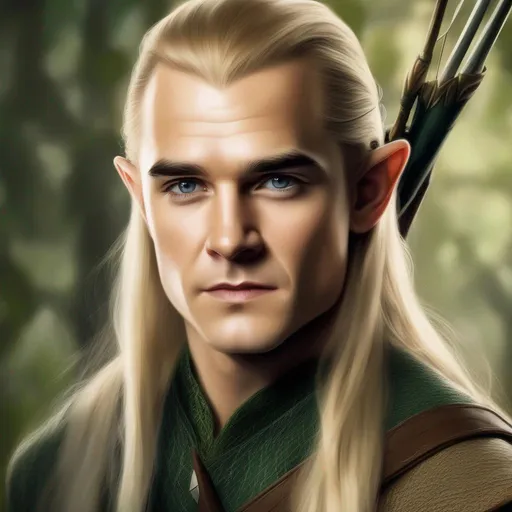 portrait of Legolas, digital painting, intricate, hi...
