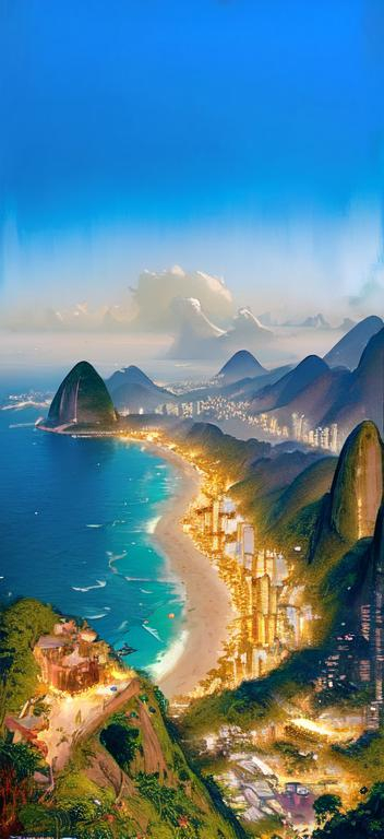 Glossy. A portrait of the beautiful Rio de janeiro c... | OpenArt