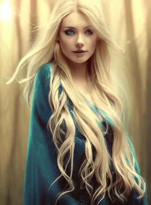 A single young beautiful woman, standing in a dark f... | OpenArt