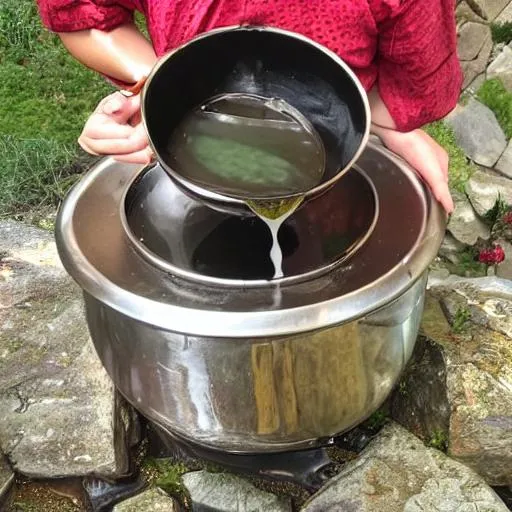 water dripping into a pan with hot olive oil. lots o... | OpenArt